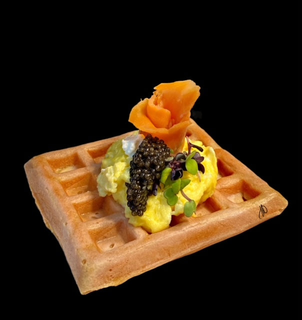 Beetroot Waffles with PSC Siberian Select – Pearl Street Caviar