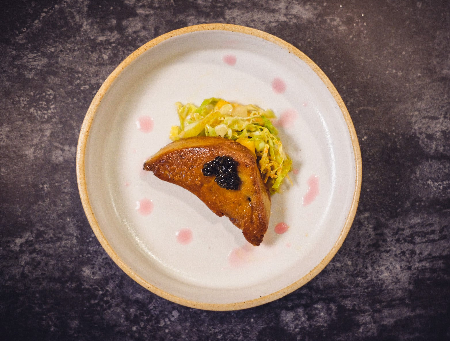 Mango Slaw with Foie Gras and Caviar – Pearl Street Caviar